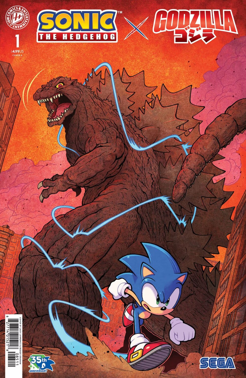 Sonic y Godzilla se enfrentarán en inédito crossover este verano
