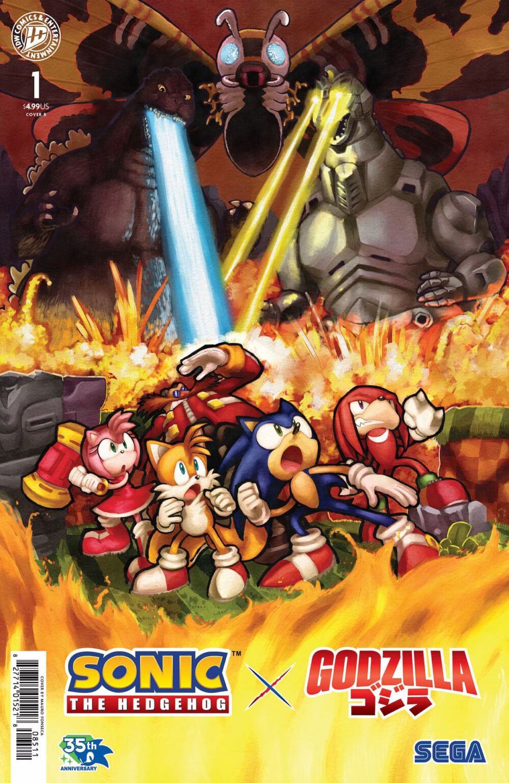 Sonic y Godzilla se enfrentarán en inédito crossover este verano