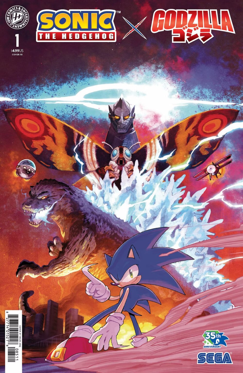 Sonic y Godzilla se enfrentarán en inédito crossover este verano