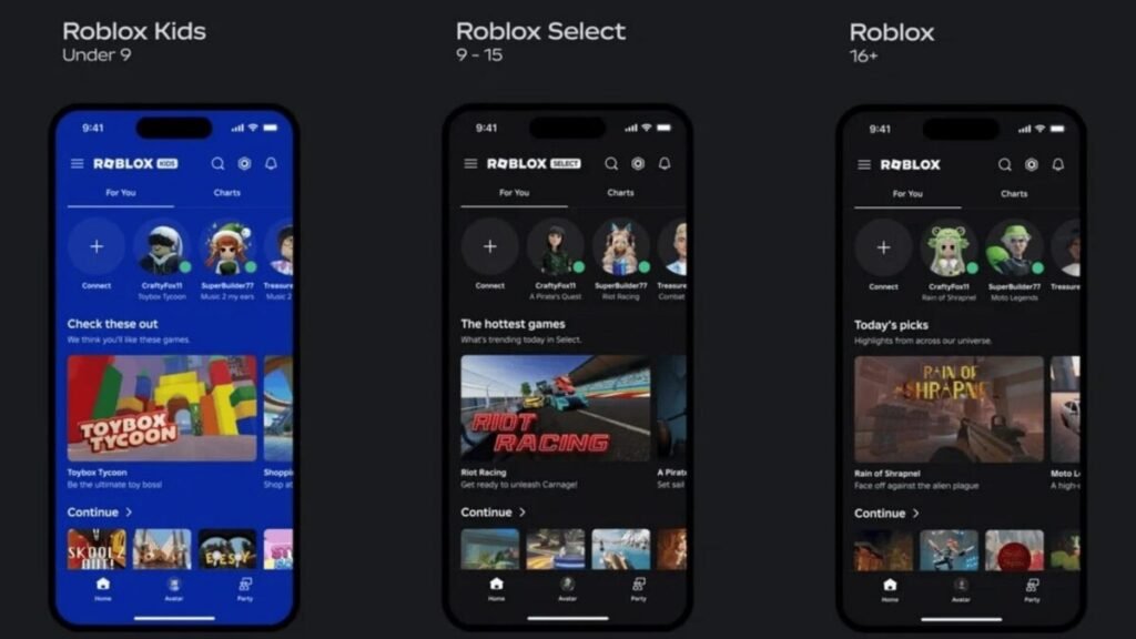Roblox lanza cuentas basadas en edad y controles parentales